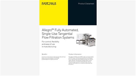 Cs1000 Single Use Tangential Flow Filtration System Sartorius