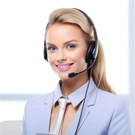Premium Ai Image Young Female Call Center Employee