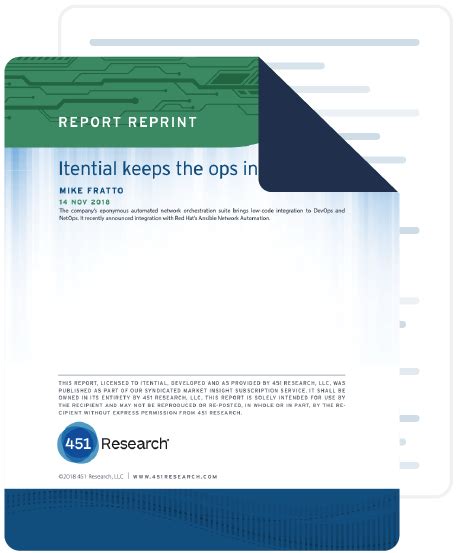 Itential Keeps The Ops In Devops 451 Research