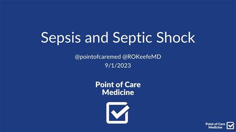 Sepsis And Septic Shock Inpatient Workup Differential Management