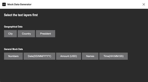 Mock Data Generator Figma