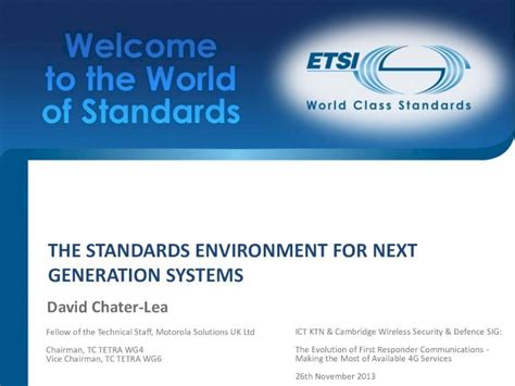 Pdf The Standards Environment For Next Generation Systems Dokumentips