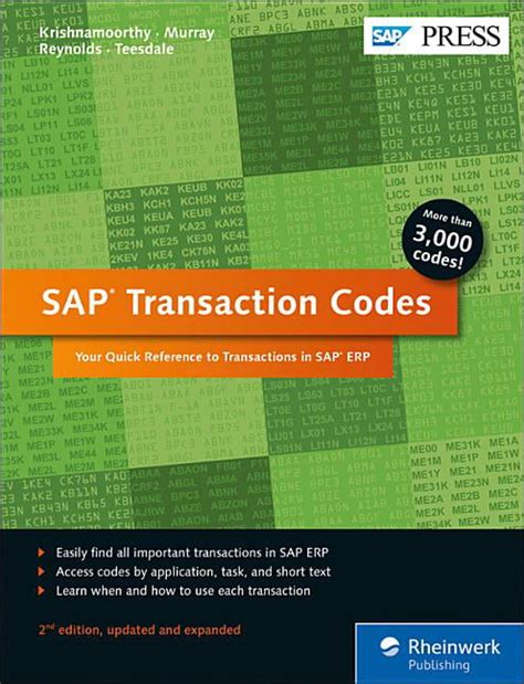 sap transaction codes your quick reference to transactions in sap erp