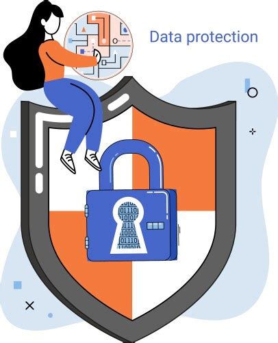 Data Protection Safety Encryption Royalty Free Vector Image