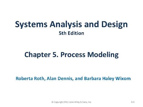 Systems Analysis And Design 5 Th Edition Chapter