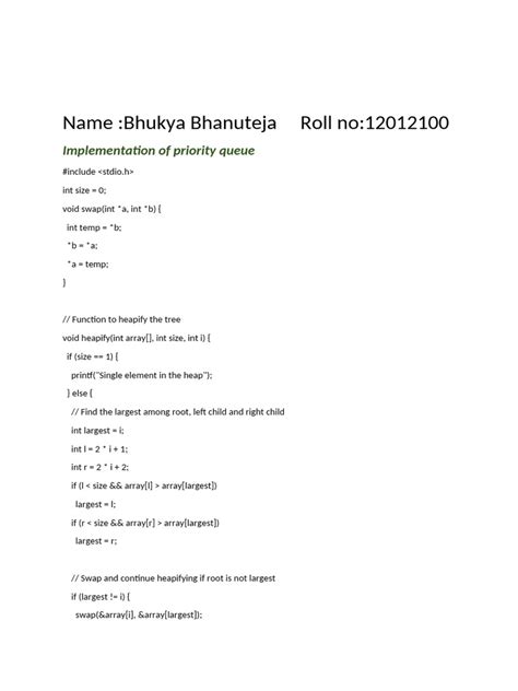 Lab Heaps And Bfs Pdf Algorithms Computer Programming