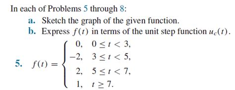 solved in each of problems 5 through 8 a sketch the graph