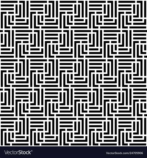 Monochrome Labyrinth Seamless Pattern Royalty Free Vector