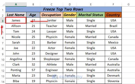 How To Freeze Top Two Rows In Excel 4 Ways Exceldemy