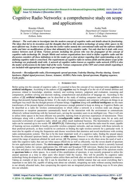 Cognitive Radio Networks