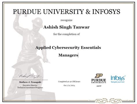 Ashish Singh Tanwar On Linkedin Cybersecurity Managers Purdue Infosys