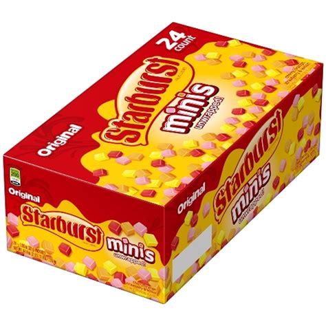 Starburst Mini Original Singles 185 Ounces 24 Per Pack 12 Per Case