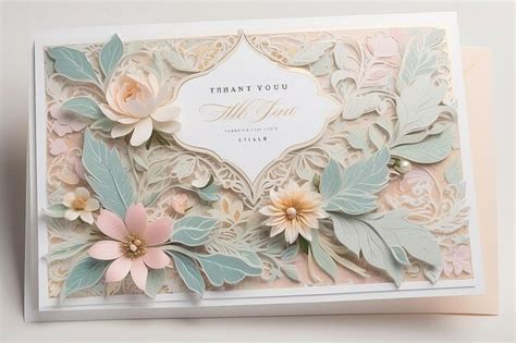 Premium Photo Elegance In Gratitude Exquisite Thank You Card With A