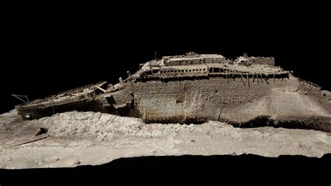 沈没したタイタニック号の詳細が3d映像で復元される