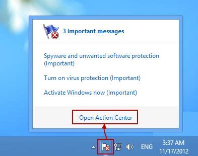 How To Use The Action Center In Windows 8 8 1 To Keep Your PC Secure