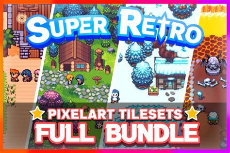 2d Cozy Rpg Farming Tilesets Characters Pixelart Full Bundle