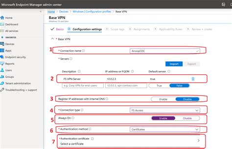 windows 10 always on vpn using intune f5 vpn profile configuration