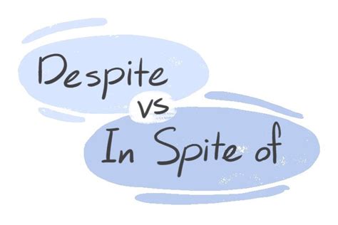 Despite Vs In Spite Of In The English Grammar Langeek
