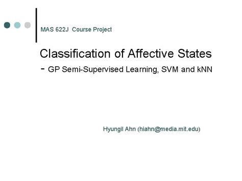 Mas 622 J Course Project Classification Of Affective