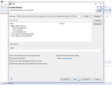 Oracle Plug Ins For Jdk Mission Control Update Site Instructions