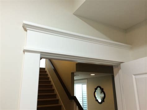 Double Trim Mission Style Door Header With Cove Trim Diy Crown