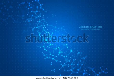 Vector Molecule Background Genetic Chemical Compounds Stock Vector