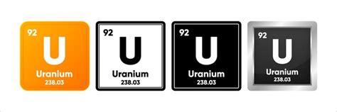 Premium Vector Uranium Chemical Element With 92 Atomic Number Atomic Mass And Premium Vector Uranium Chemical Element With 92 Atomic Number Atomic Mass And