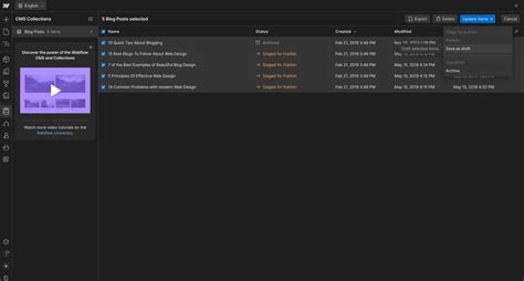 Bulk Actions Page Design Examples From Web Apps