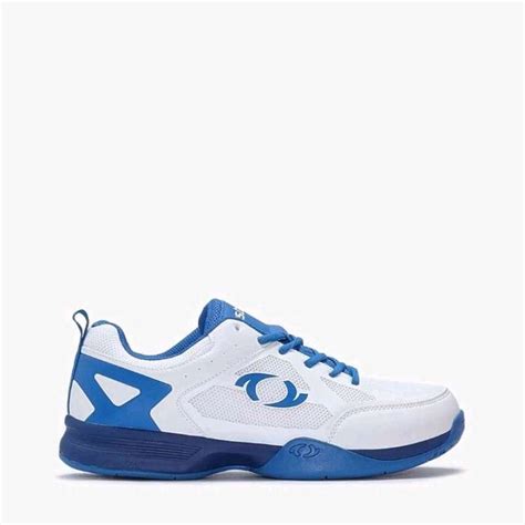 jual sepatu badminton astec harvard py badminton men white blue 100