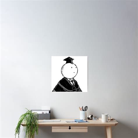 Assassination Classroom Koro Sensei White Face Poster By ShindouArt Redbubble