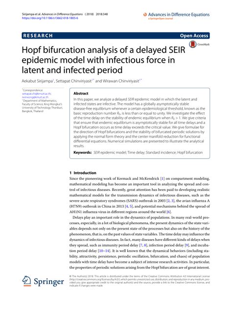 Pdf Hopf Bifurcation Analysis Of A Delayed Seir Epidemic Model With
