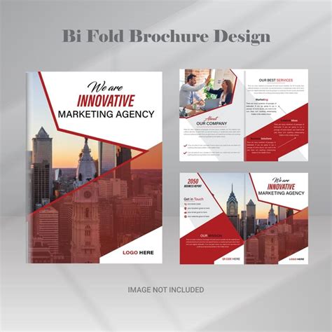 팜플릿 템플릿 기업 이중 프리미엄 벡터