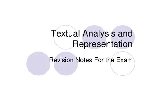 Ppt Textual Analysis And Representation Powerpoint Presentation Free