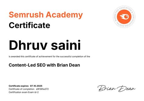 Seo Contentmarketing Semrush Digitalmarketing Continuouslearning Dhruv Saini