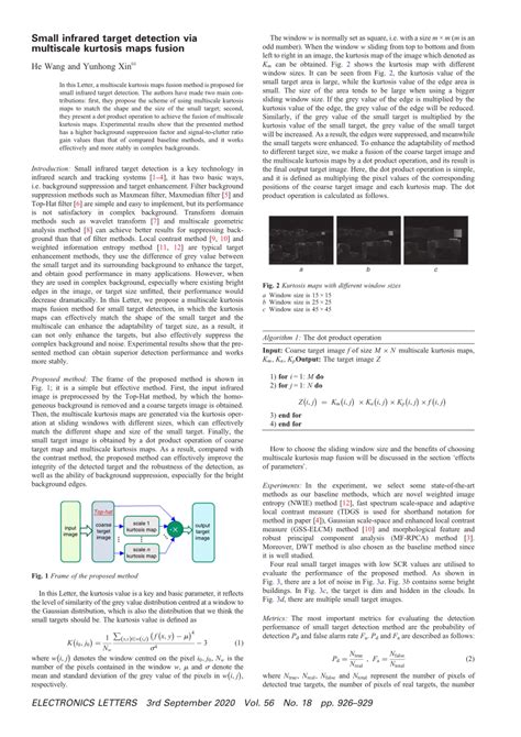 Small Infrared Target Detection Via Multiscale Kurtosis Maps Fusion