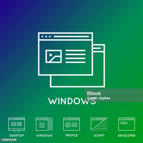 Set Of Minimal Browser Developing App And Coding Vector Line Icons
