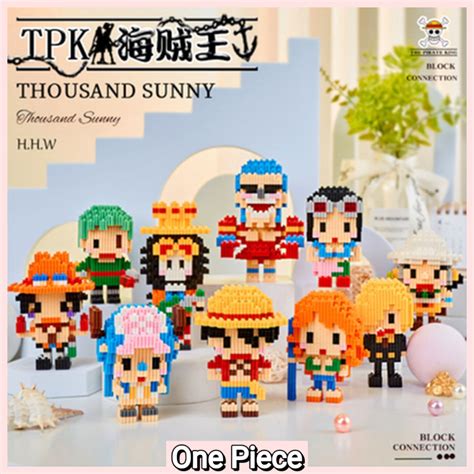 One Pieceandnaruto Mini Building Block Anime Cute Cartoon Toy Nano Block Mini Block Luffy Zoro