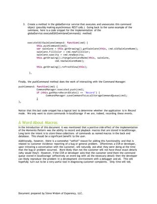 Memento Pattern Implementation Docx Web Development Internet