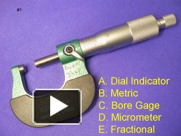 Dial Indicator Presentation Free To View
