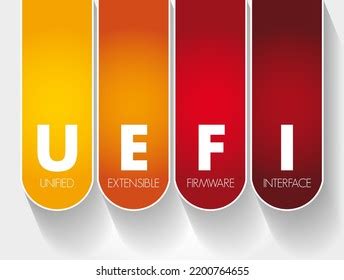 Uefi Unified Extensible Firmware Interface Acronym Stock Illustration 2200764655 Shutterstock