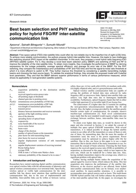 Best Beam Selection And Phy Switching Policy For Hybrid Fsorf Inter
