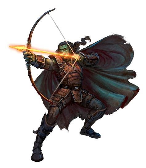Male Half Orc Arcane Archer Ranger Pathfinder Pfrpg Dnd Dandd 35 5e
