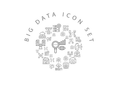 Premium Vector Big Data Icon Set Design