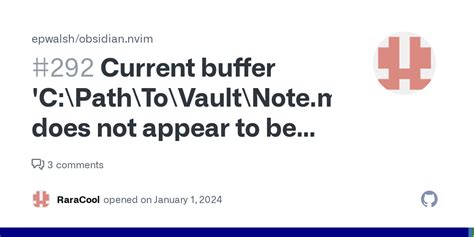 Current Buffer C Path To Vault Note Md Does Not Appear To Be Inside The Vault Issue