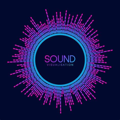 Premium Vector Circle Sound Wave Visualisation Pixelated Music Player Equalizer Radial Audio
