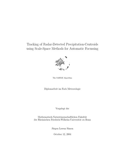 pdf tracking of radar detected precipitation centroids using scale space methods for automatic