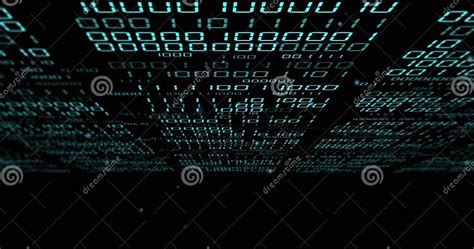 Image Of Binary Coding And Data Processing Stock Illustration