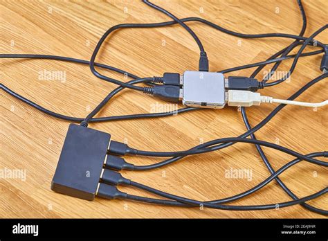 Usb Hubs And Cables Stock Photo Alamy