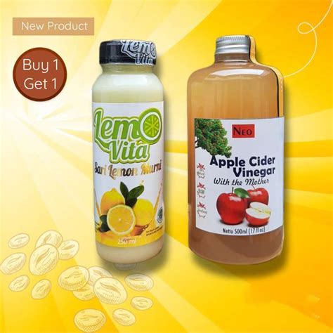 Jual Sari Lemon Lemovita 250ml Cuka Apel 330ml Paket Bundling Minuman Enak Juice Botol Merah Di