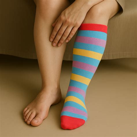 Clinical Compression Candy Cane Bright Legs